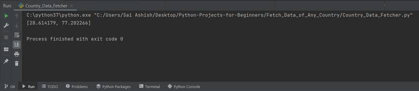 Build a Python Program to Fetch Data About Any Country