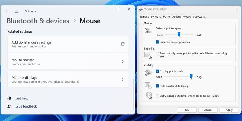 How to Enable or Disable Mouse Pointer Trails on Windows