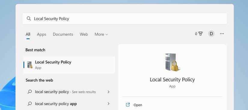 How to Open the Local Security Policy in Windows 11