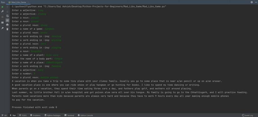How to Build a Mad Libs Game Using Python