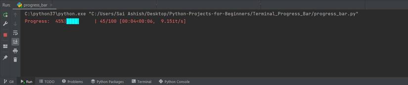 Create a Progress Bar in Python CLI