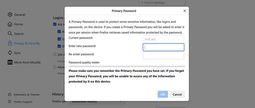 How to Protect Your Saved Login Credentials in Firefox With a Primary Password