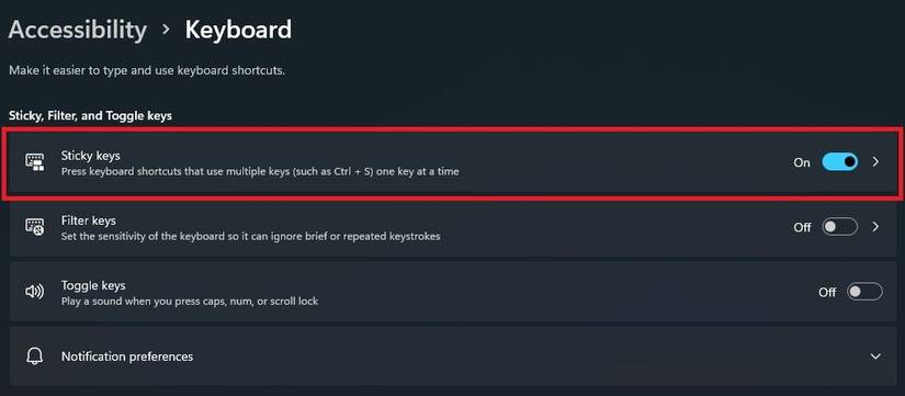 5 Ways to Turn Sticky Keys On or Off on Windows 11