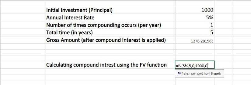 How to Create a Compound Interest Calculator in Excel