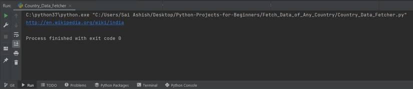 Build a Python Program to Fetch Data About Any Country