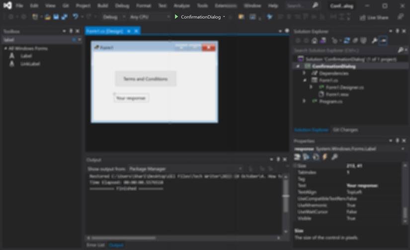 How to Create a Confirmation Dialog Box in a Winforms Application