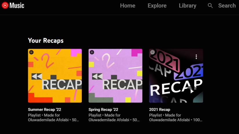 How to See Your Seasonal Recaps on YouTube Music