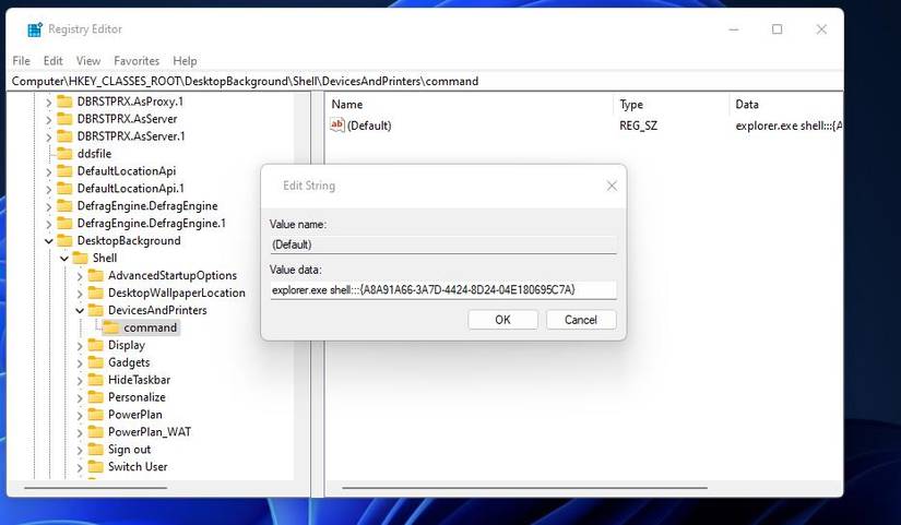 How to Set Up Shortcuts for the Devices and Printers Applet in Windows 11