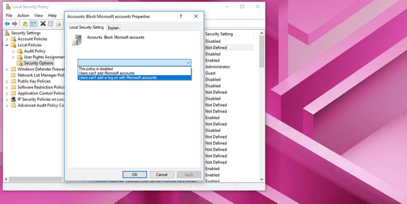 How to Block (and Allow) Microsoft Account Sign-Ins on Windows 10