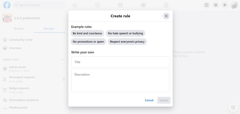 How to Add and Modify Facebook Group Rules