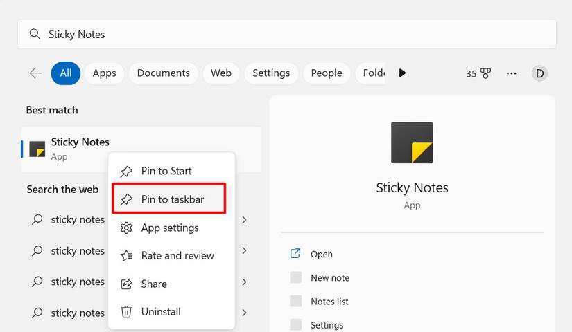 How to Open Sticky Notes in Windows 11