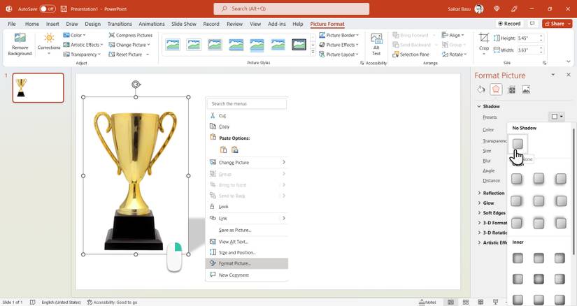 How to Add a Drop Shadow to Any Graphic in PowerPoint
