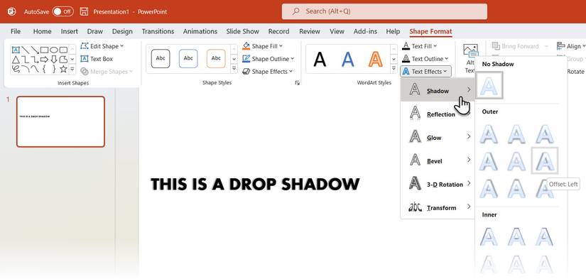 How to Add a Drop Shadow to Any Graphic in PowerPoint