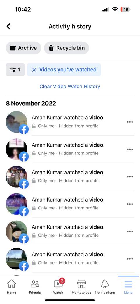 How to Find Recently Watched Videos on Facebook