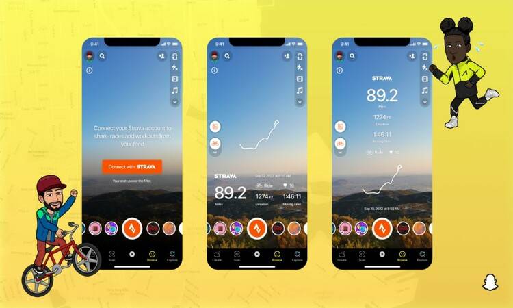 What Snapchat and Strava Teaming Up Means for Users of the Fitness App