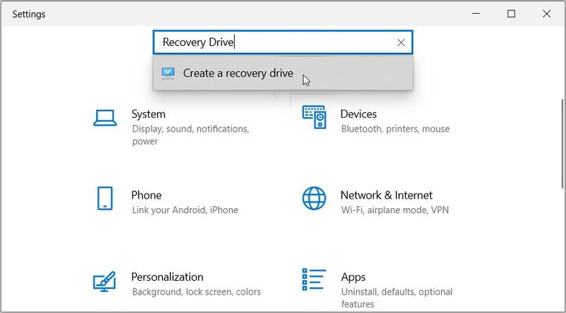 10 Ways to Open the Windows Recovery Drive Tool
