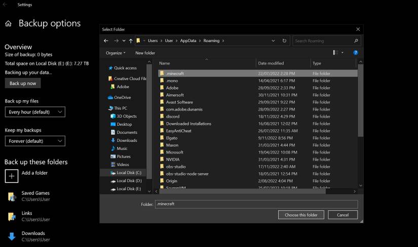How to Back Up and Restore Deleted Minecraft Worlds