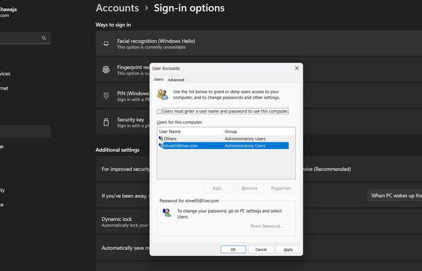 How to Remove the Login Password on Windows 11