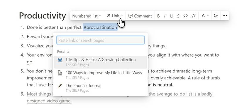 How to Link Two Pages (Or More) in Notion