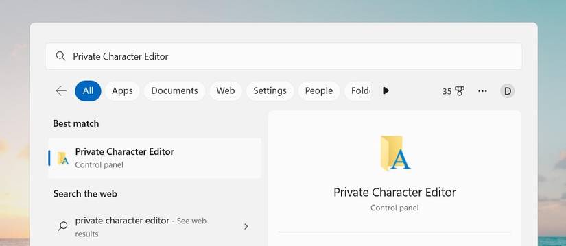 How to Open the Private Character Editor in Windows