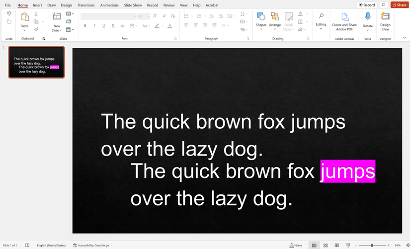 How to Emphasize a Single Word in Your Microsoft PowerPoint Presentation