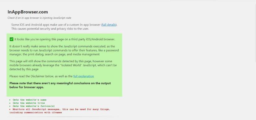 How to Check if In-App Browsers are Tracking You Using InAppBrowser
