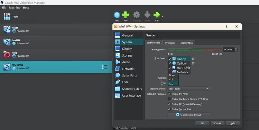 How To Enable Or Disable Secure Boot And Tpm Support In Virtualbox 70