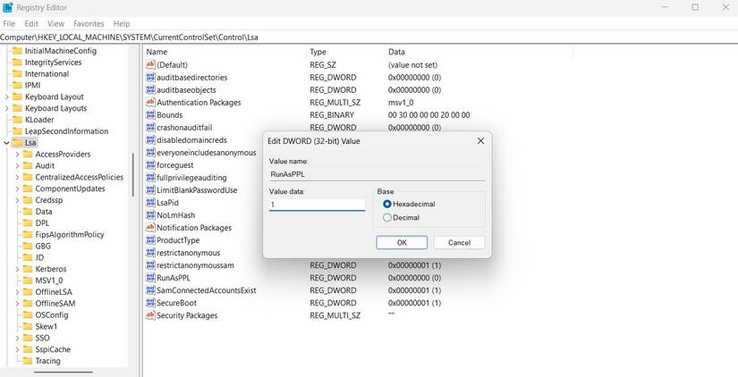 How to Enable Local Security Authority (LSA) Protection in Windows 11