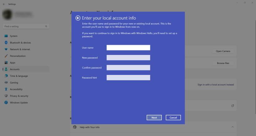 How to Switch Your Windows PC From a Microsoft Account to a Local Account