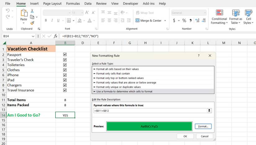 excel spreadsheet checklist examples