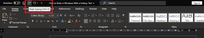How to Redo on Windows With a Hotkey