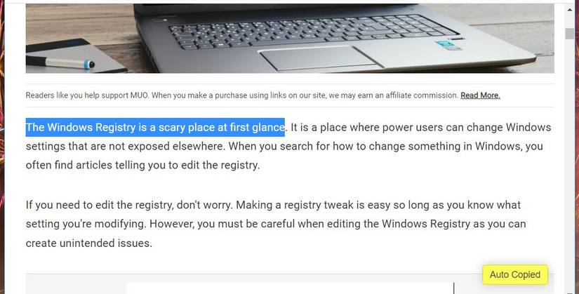 How to Automatically Copy Selected Text in Chrome, Edge, and Firefox