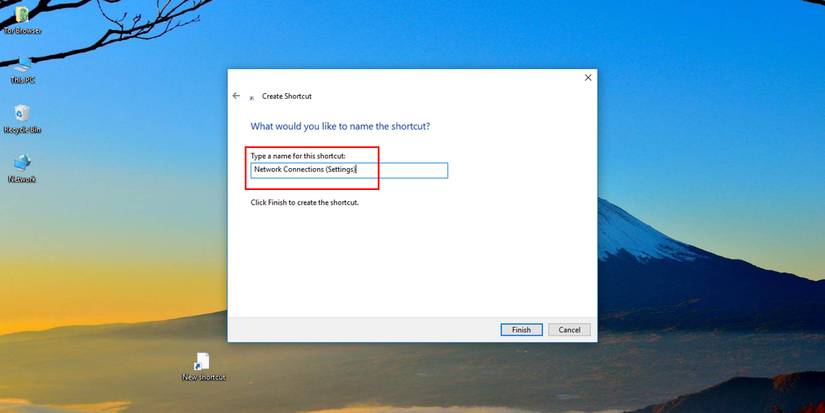 How to Create a Network Connections Shortcut in Windows 10