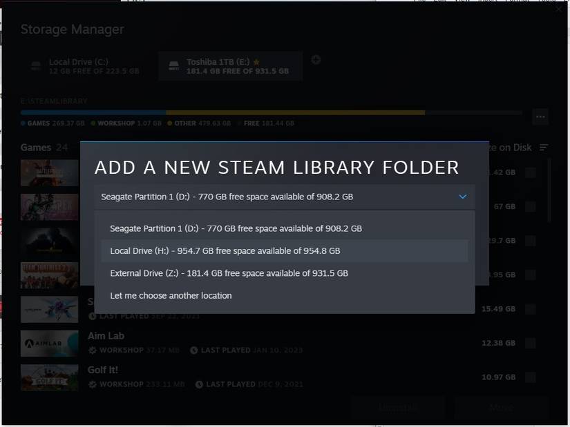 How to Play Steam Games on an External Drive Using the Steam Storage Manager