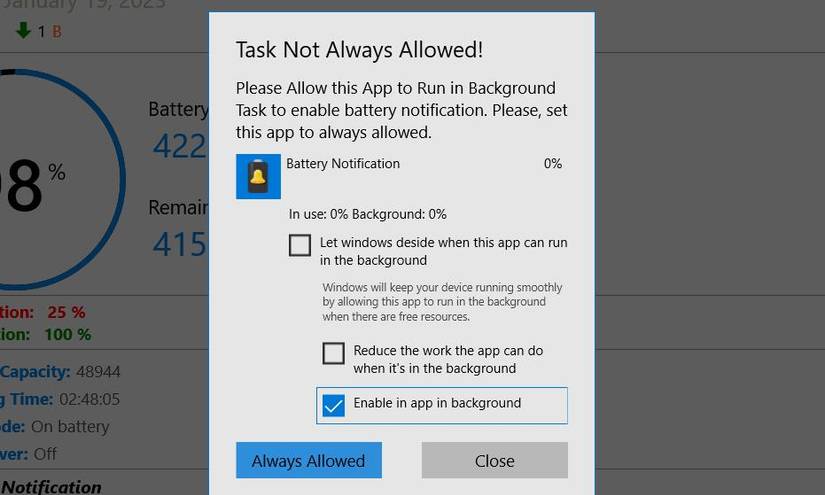 How to Add a Full Battery Charge Notification to Windows 10 & 11
