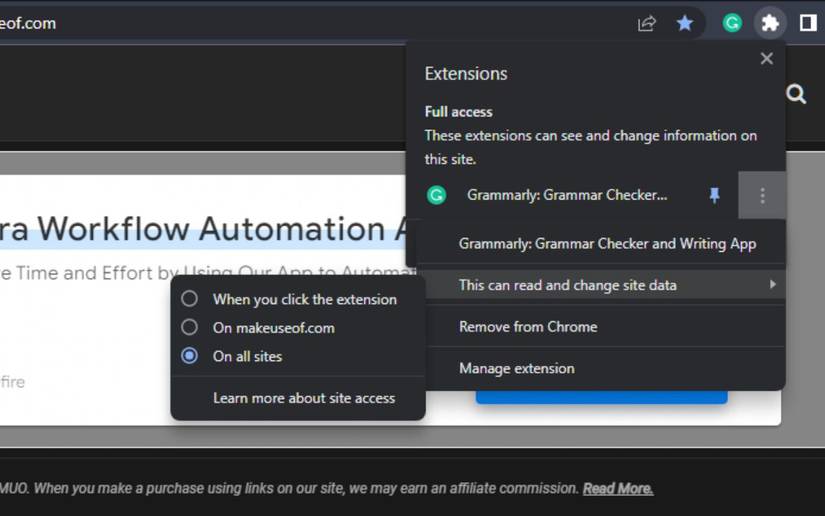 How to Change Permissions for a Chrome Extension