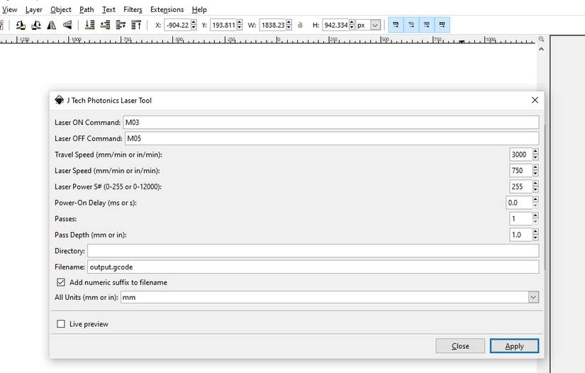 Use the Inkscape Laser Tool Plugin for Cutting and Etching