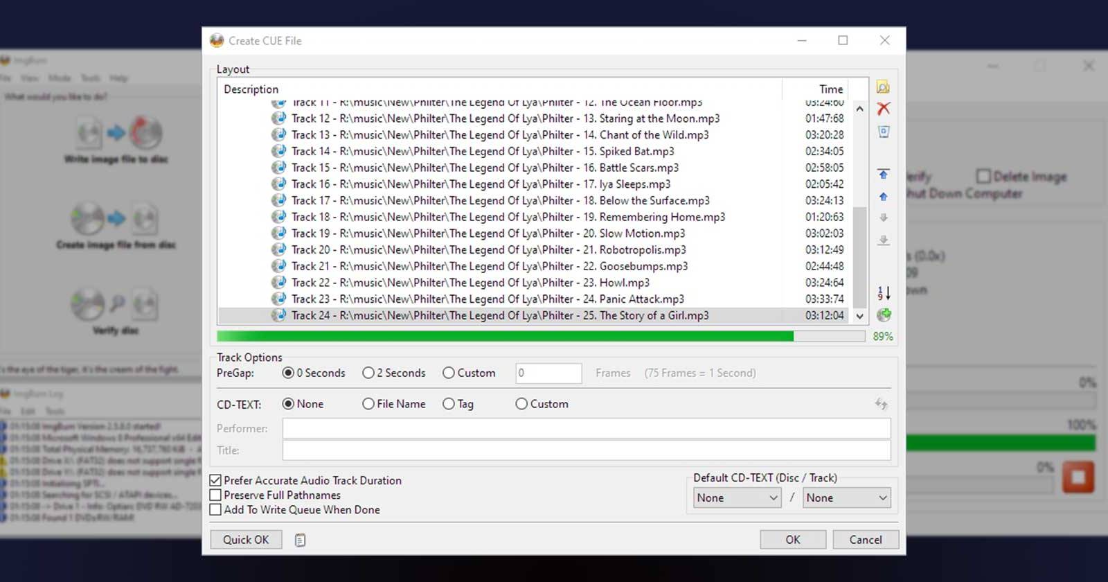 How to Turn Your mp3s Into Audio CDs With ImgBurn on Windows