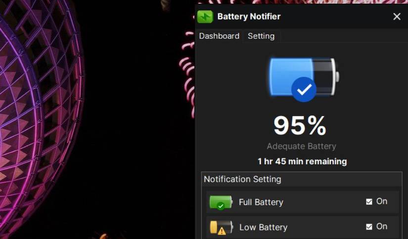 How to Add a Full Battery Charge Notification to Windows 10 & 11