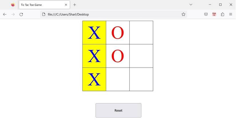 Create a Two-Player Tic-Tac-Toe Game Using JavaScript, HTML, and CSS