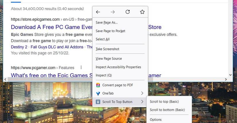 How to Add a Scroll to Top Button to Chrome, Firefox, Edge, and Opera