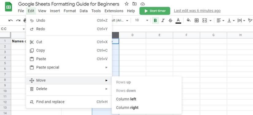 A Beginner's Guide to Google Sheets Formatting