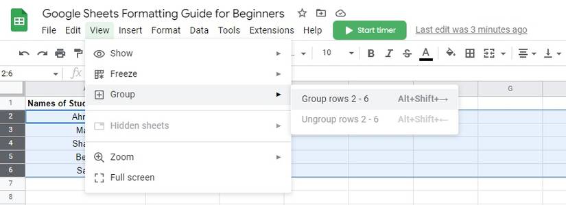 A Beginner's Guide to Google Sheets Formatting