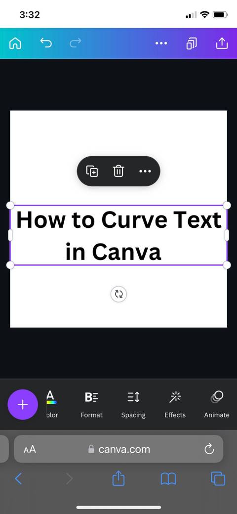 How to Curve Text in Canva