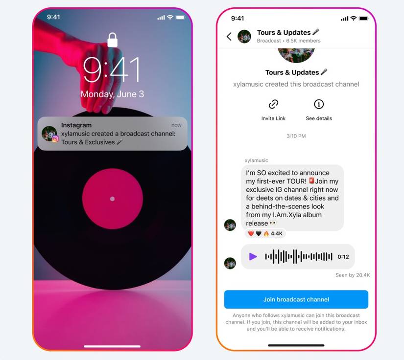 Instagram Introduces Broadcast Channels