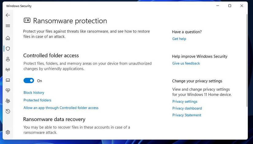 How to Enable Controlled Folder Access in Windows 10 & 11