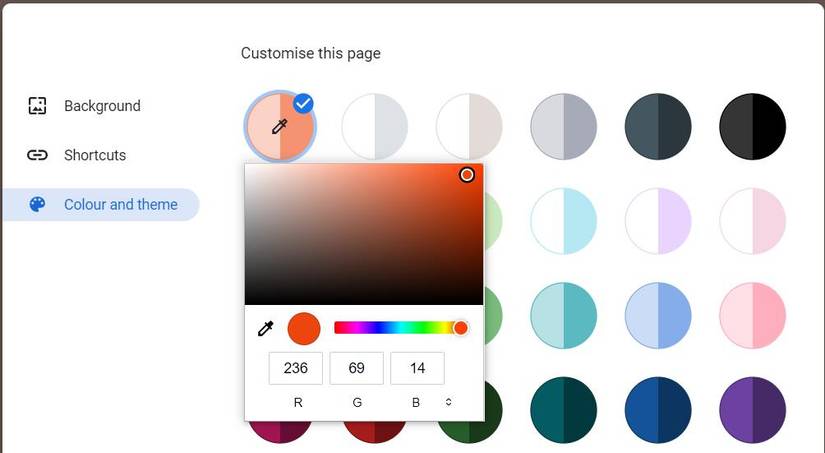 change google picture color