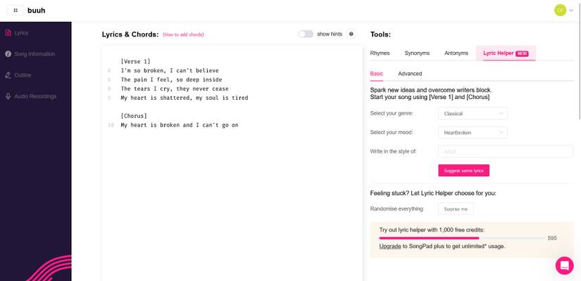 The 5 Best Sites and Online Tools to Help You Write Song Lyrics