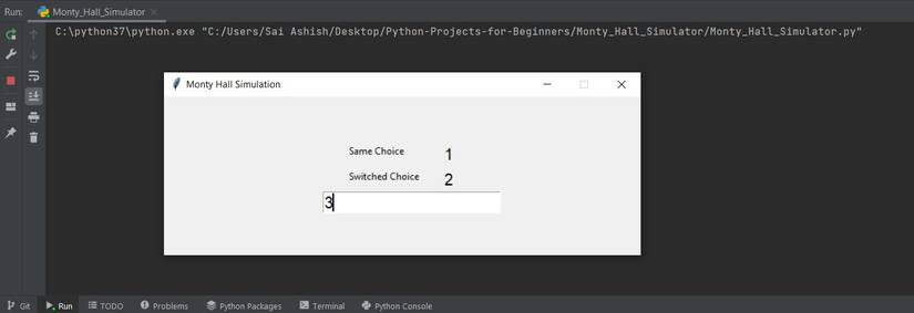 Simulate the Monty Hall Problem Using Python