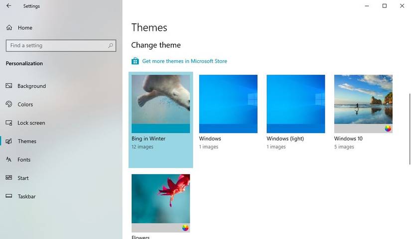 How to Install and Use a Theme From the Microsoft Store